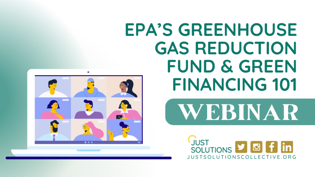 Webinar: EPA’s Greenhouse Gas Reduction Fund & Green Financing 101 ...